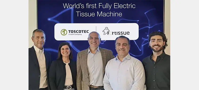 World’s first fully electric tissue machine announced by Toscotec and Fortissue